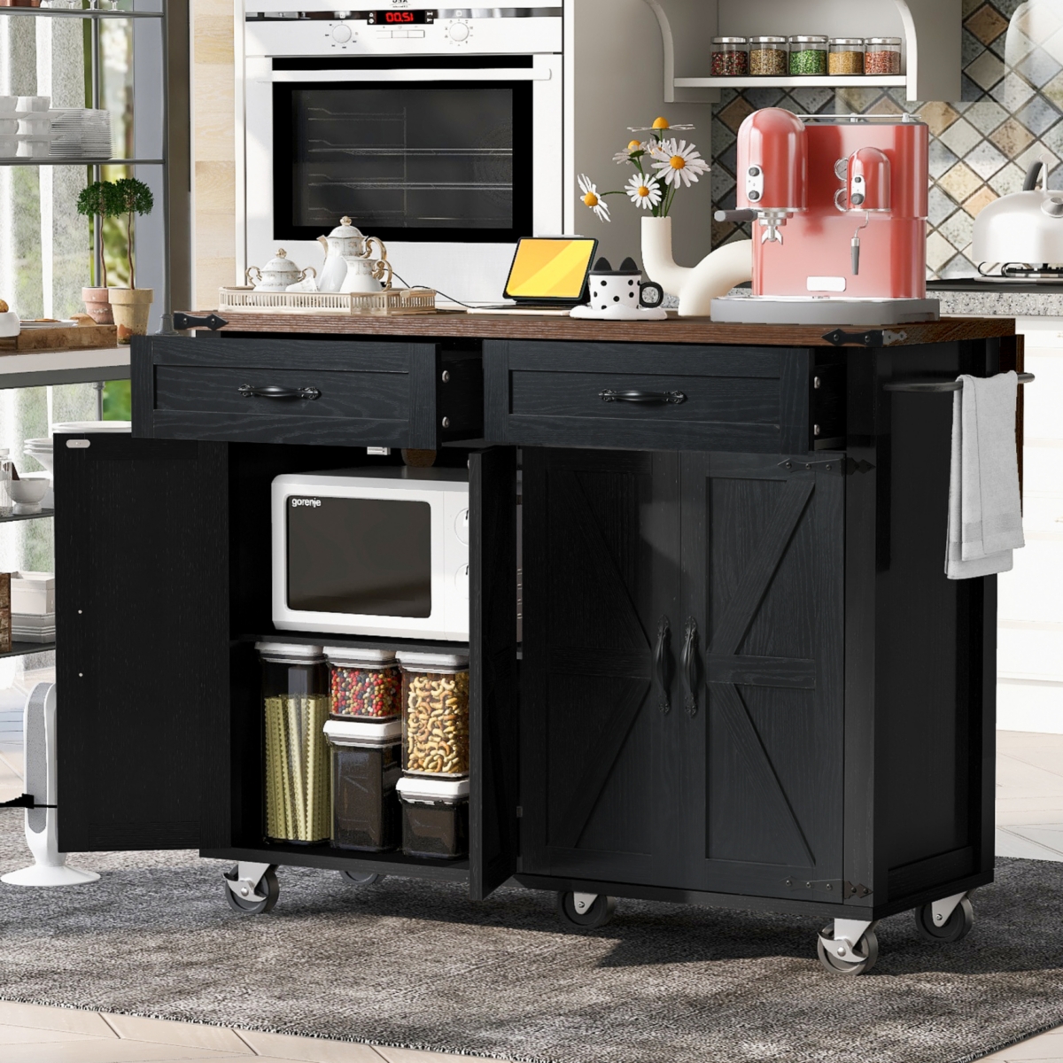 Click here for Streamdale Farmhouse Kitchen Island with Drop Leaf... prices