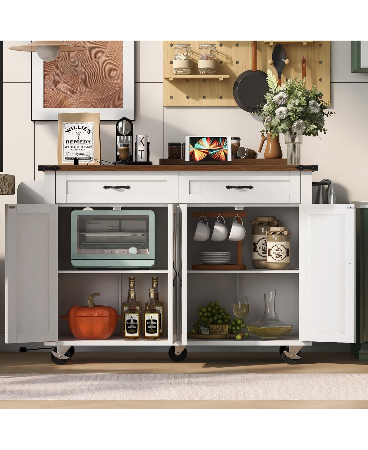 Click here for Streamdale Farmhouse Kitchen Island with Drop Leaf... prices