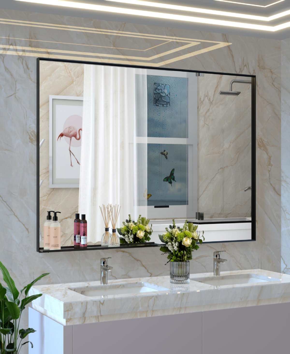 Click here for Simplie Fun 60x36 Oversized Rectangle Mirror with... prices