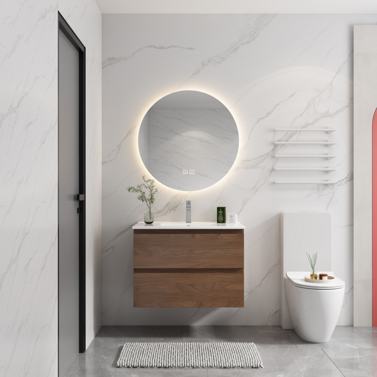 Click here for 30" Wood Grain Vanity with Ceramic Sink and S... prices