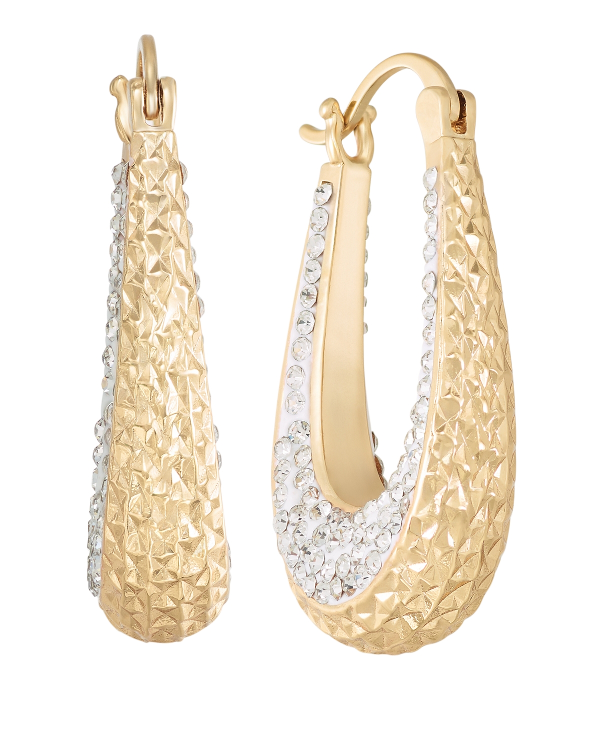 Click here for And Now This Clear Crystal Diamond Cut Long Oval H... prices