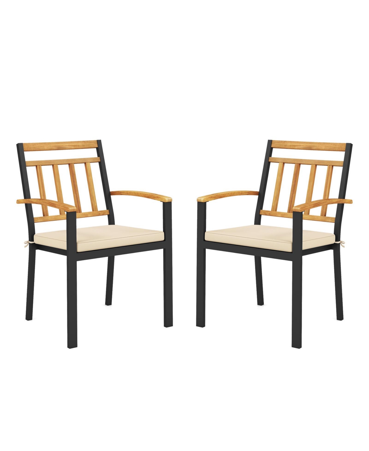 Click here for Slickblue Set of 2 Patio Dining Chairs with Remova... prices
