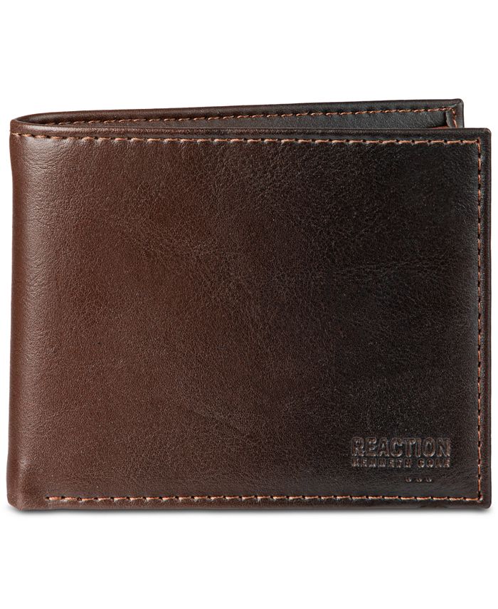 Kenneth Cole Reaction Men's Ombre Logo Slim-Fold Wallet - Macy's