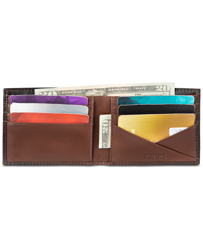 Kenneth Cole Reaction Men's Ombre Logo Slim-Fold Wallet - Macy's