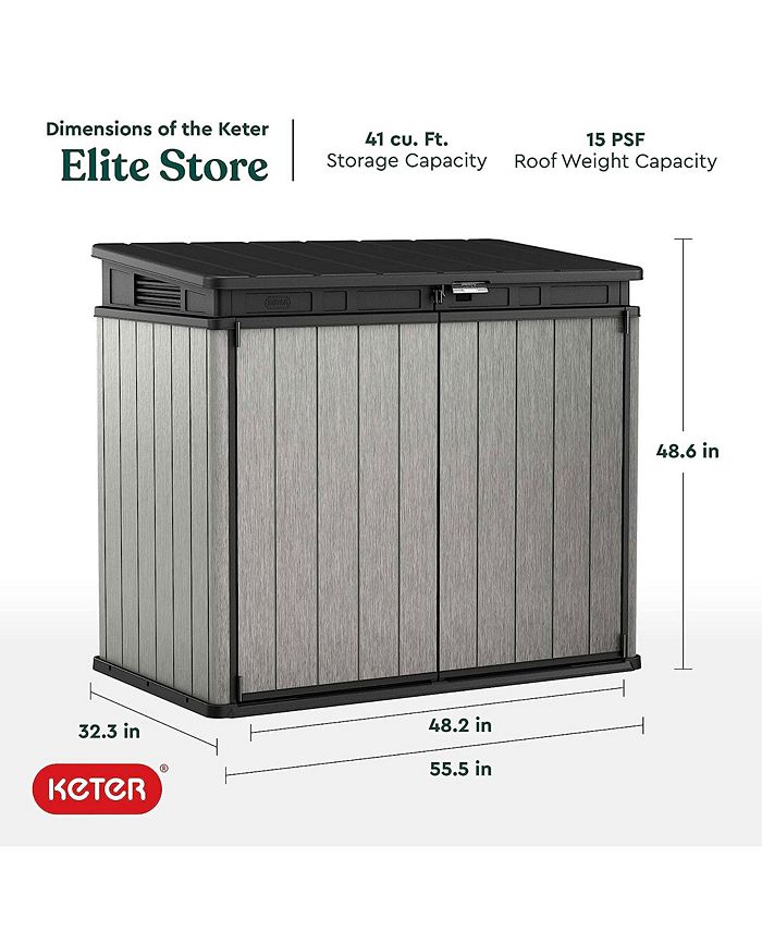 Keter KET-237831 Elite Store Outdoor Storage Shed Patio Furniture for ...