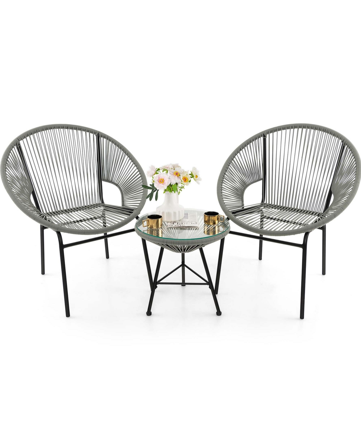 Click here for 3PCS Patio Acapulco Furniture Bistro Set Plastic R... prices