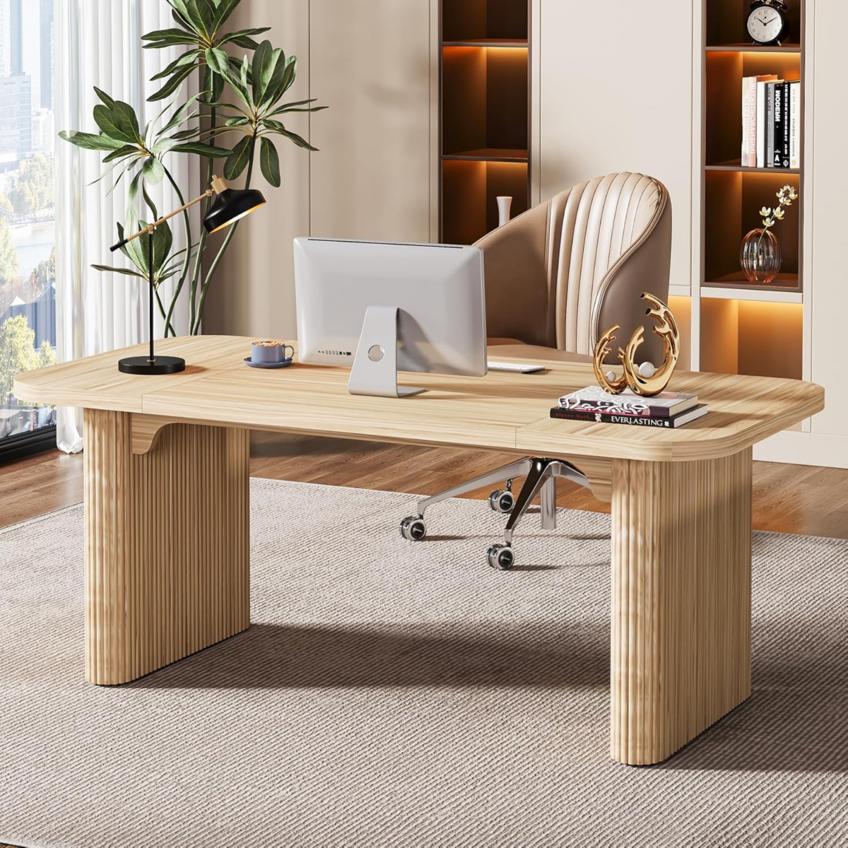 Click here for Tribesigns Modern Executive Office Desk  62-Inch L... prices