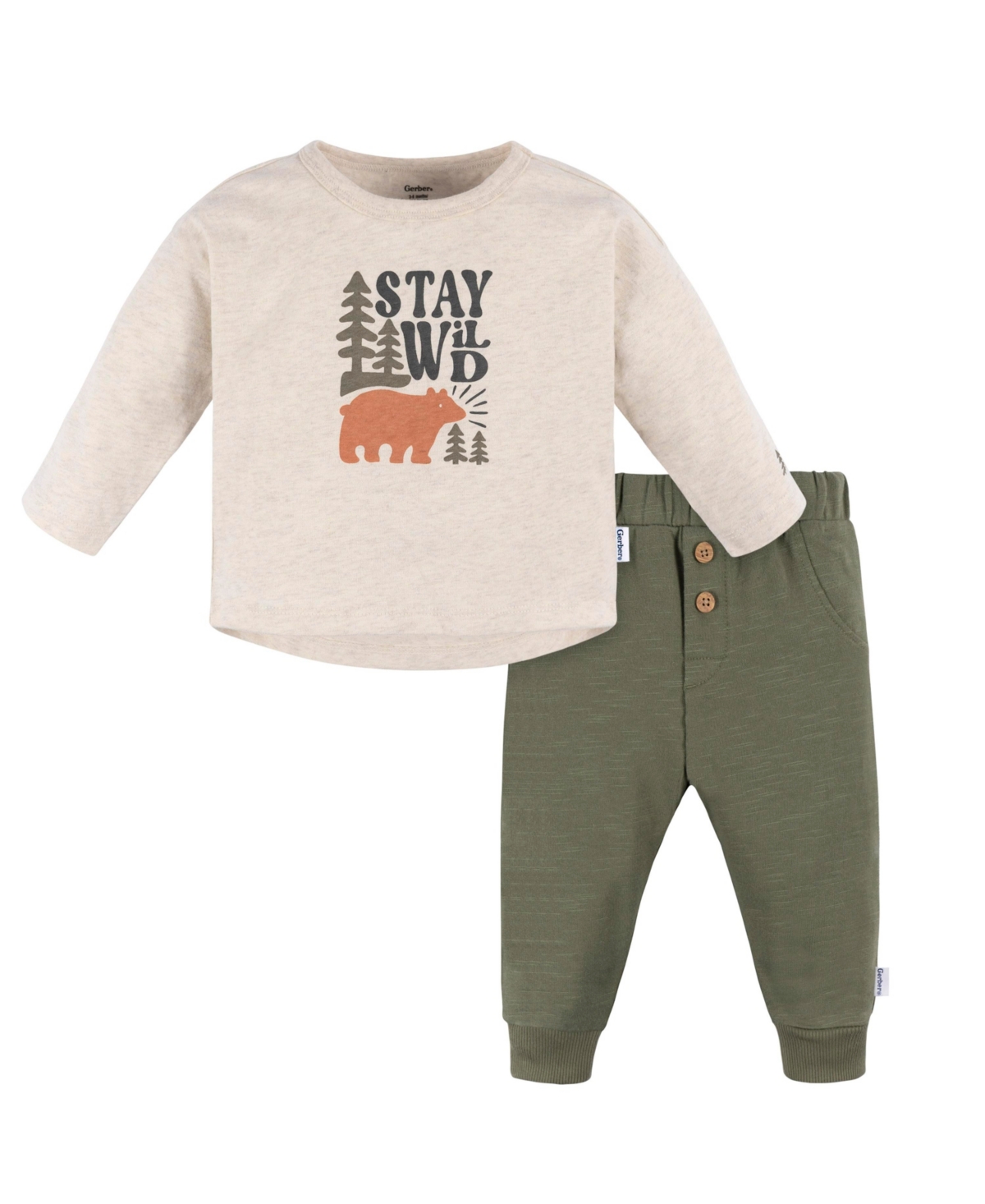 Click here for Gerber Baby Boys s Long Sleeve Top and Jogger Set... prices