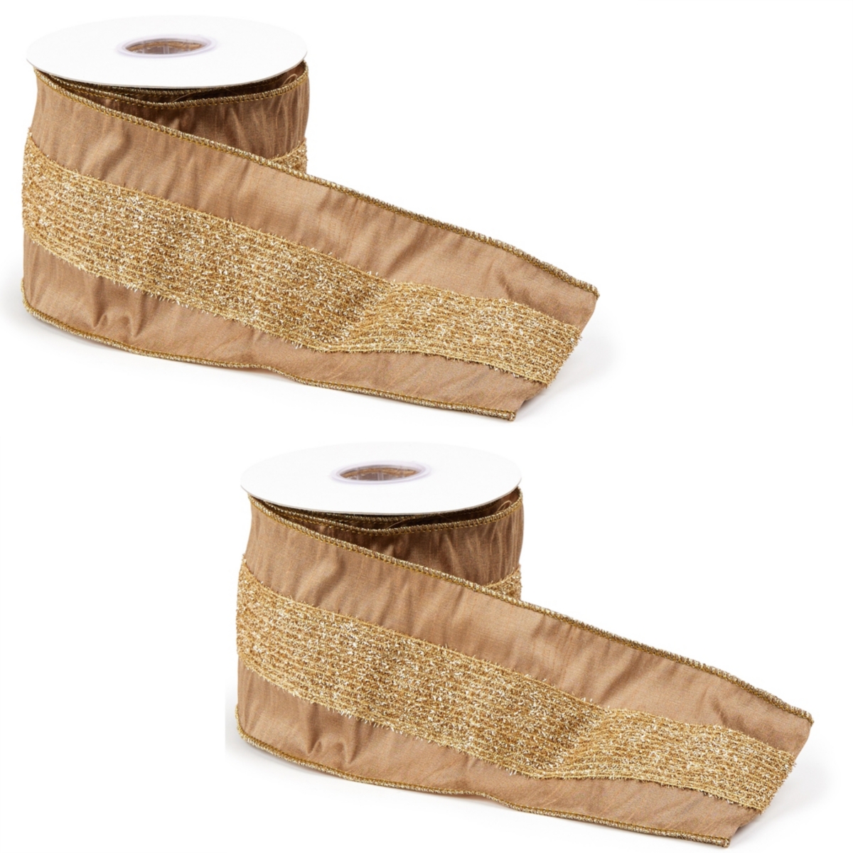 Click here for Slickblue Set of 2 Wired Polyester Ribbons –... prices