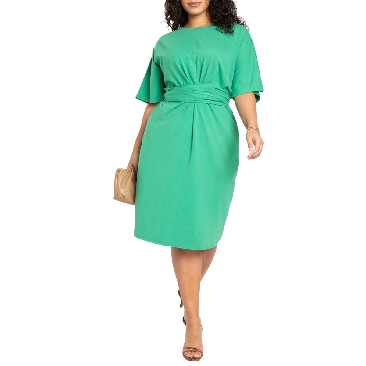 Click here for Eloquii Womens Plus Size Cross Front Flutter Sleev... prices