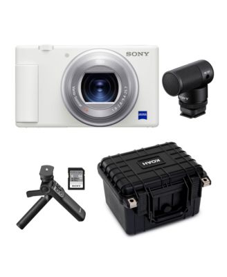 Sony ZV-1 Camera for Content Creators (White) with Mic and Accessory ...