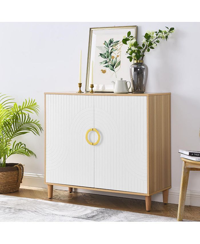 Simplie Fun Modern MDF Storage Cabinet With Adjustable Shelves - Macy's