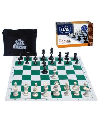 WE Games Travel Tournament Chess Set, 20 in. Silicone Board, 3.75 in ...