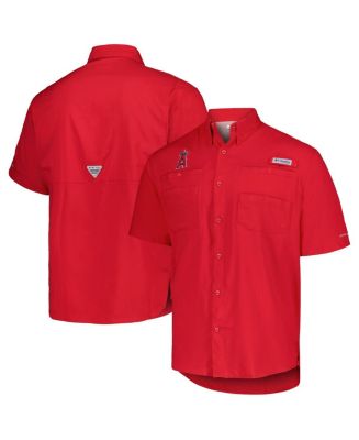 Columbia Men's Red Los Angeles Angels Tamiami Omni-Shade Button-Down ...