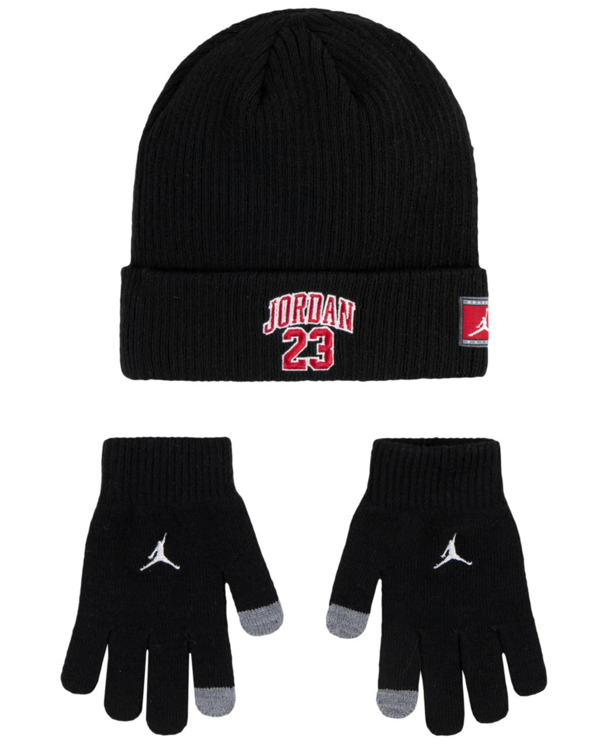 Click here for Jordan Big Kids 23 Jersey Beanie Set - Black prices