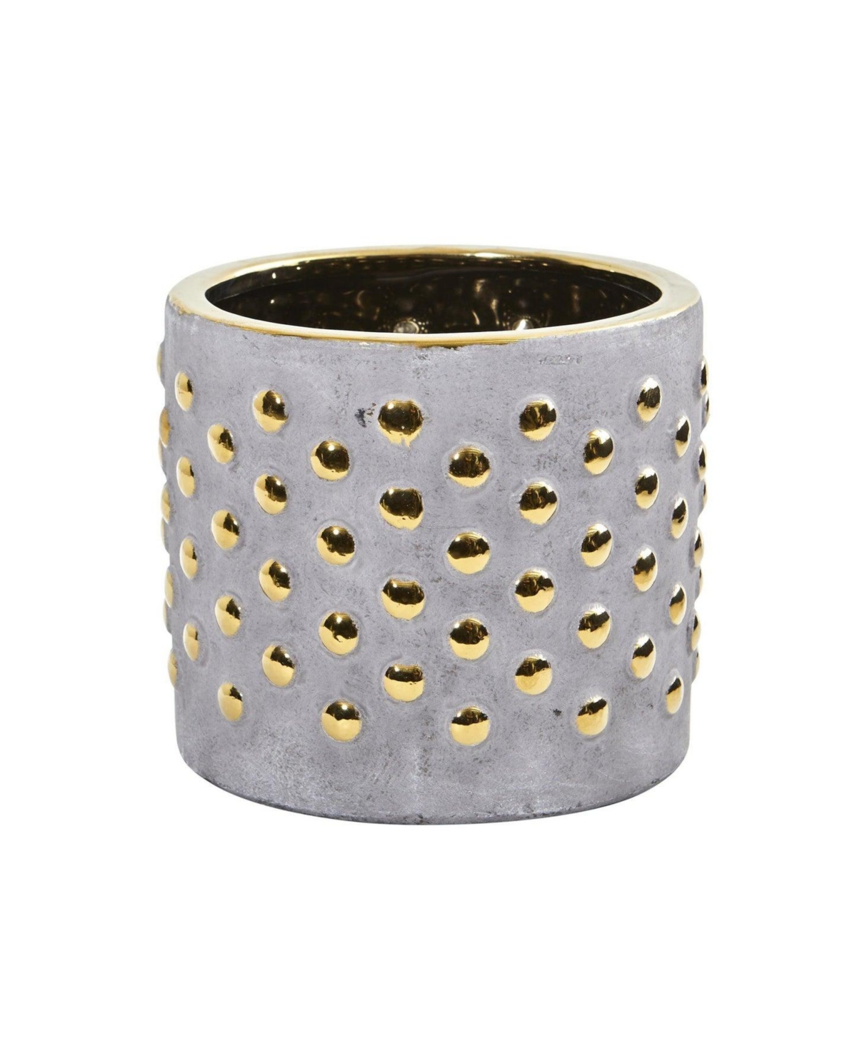Click here for Slickblue 7 Regal Stone Hobnail Planter with Gold... prices