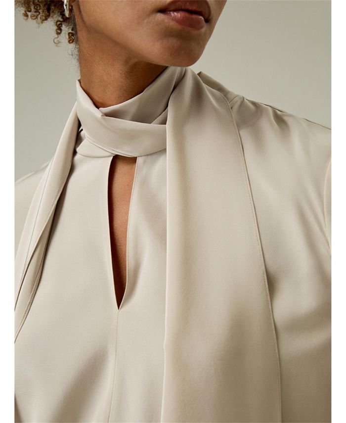 LILYSILK Women's Silk Statement Blouse - Macy's