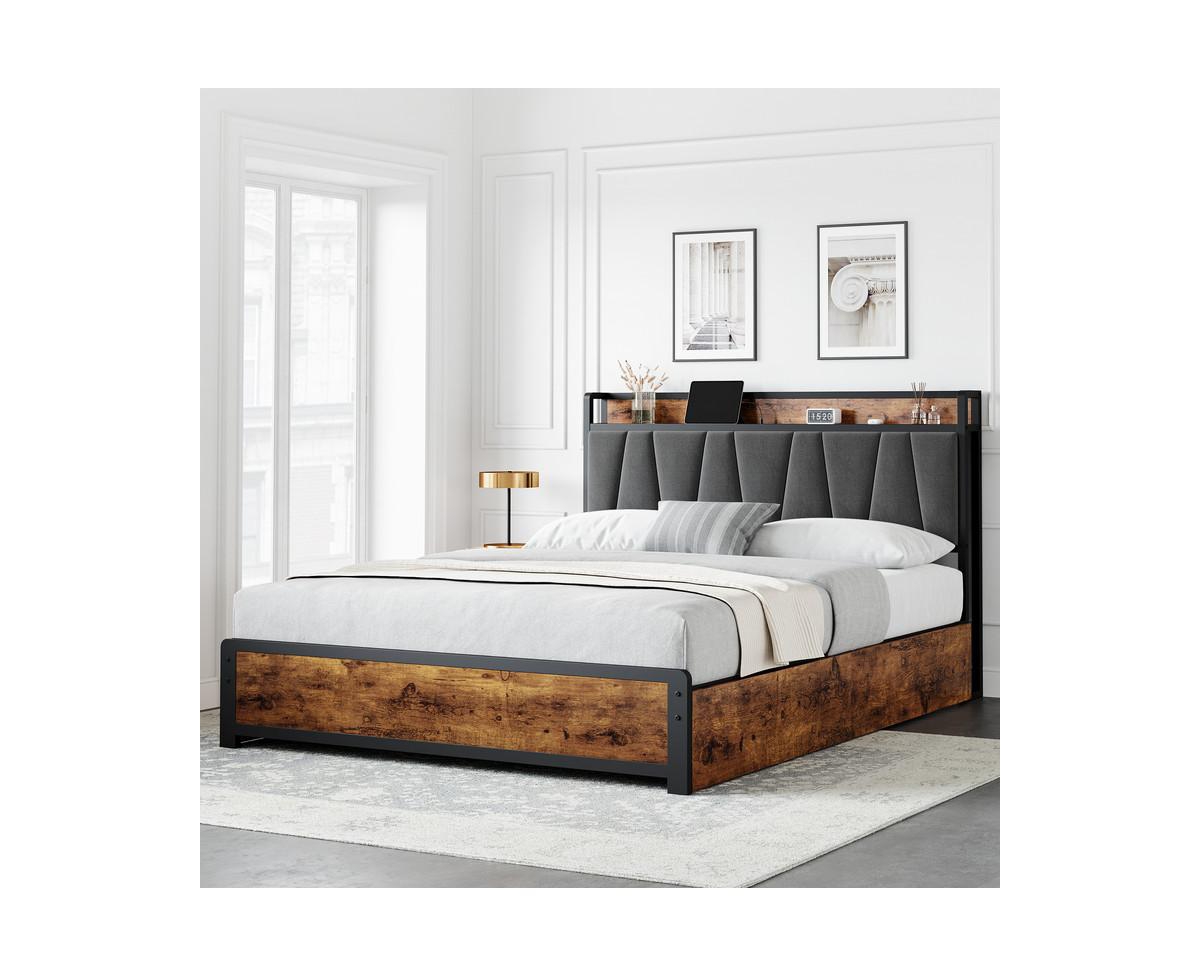 Click here for gaomon Bed Frame  Storage Headboard with Charging... prices