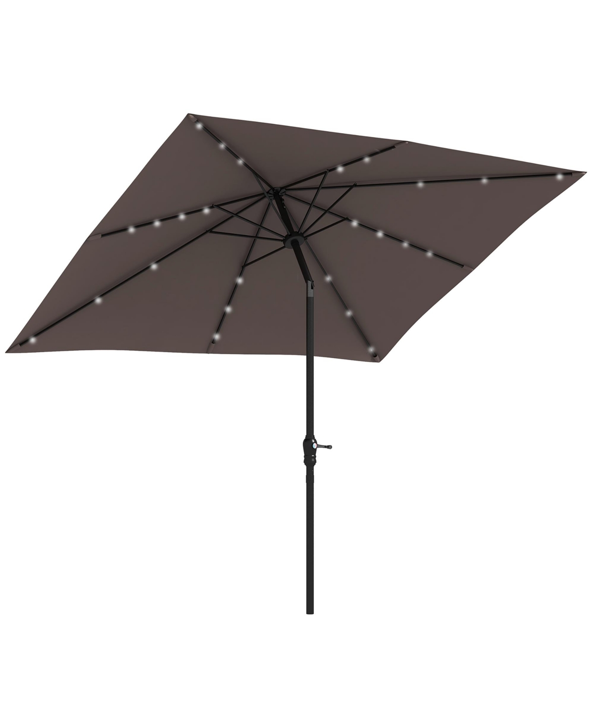 Click here for Outsunny 9 x 7 Solar Umbrella  Patio Umbrella with... prices