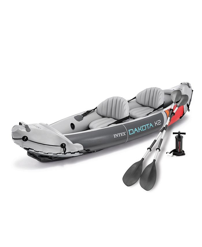 Intex Dakota K2 2 Person Vinyl Inflatable Kayak and Accessory Kit w ...