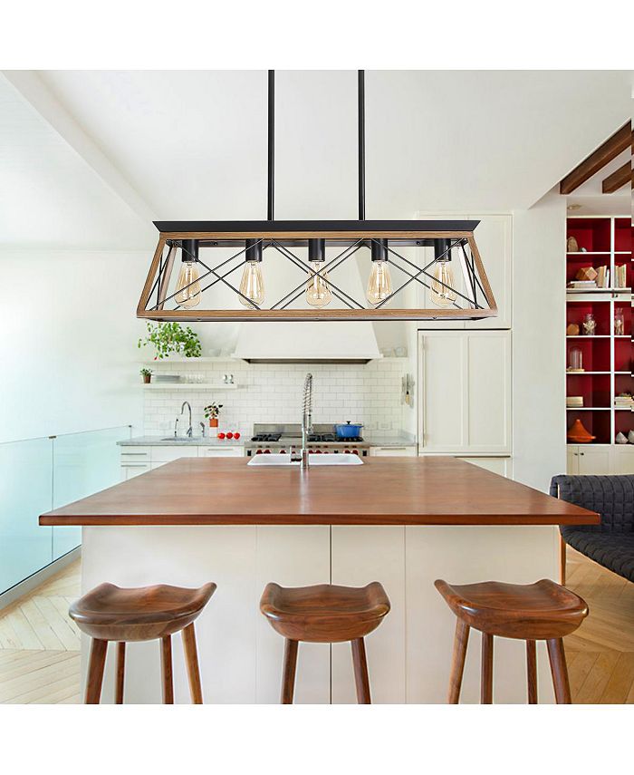 Simplie Fun Farmhouse Chandeliers With 5 Bulbs For Dining Room - Macy's