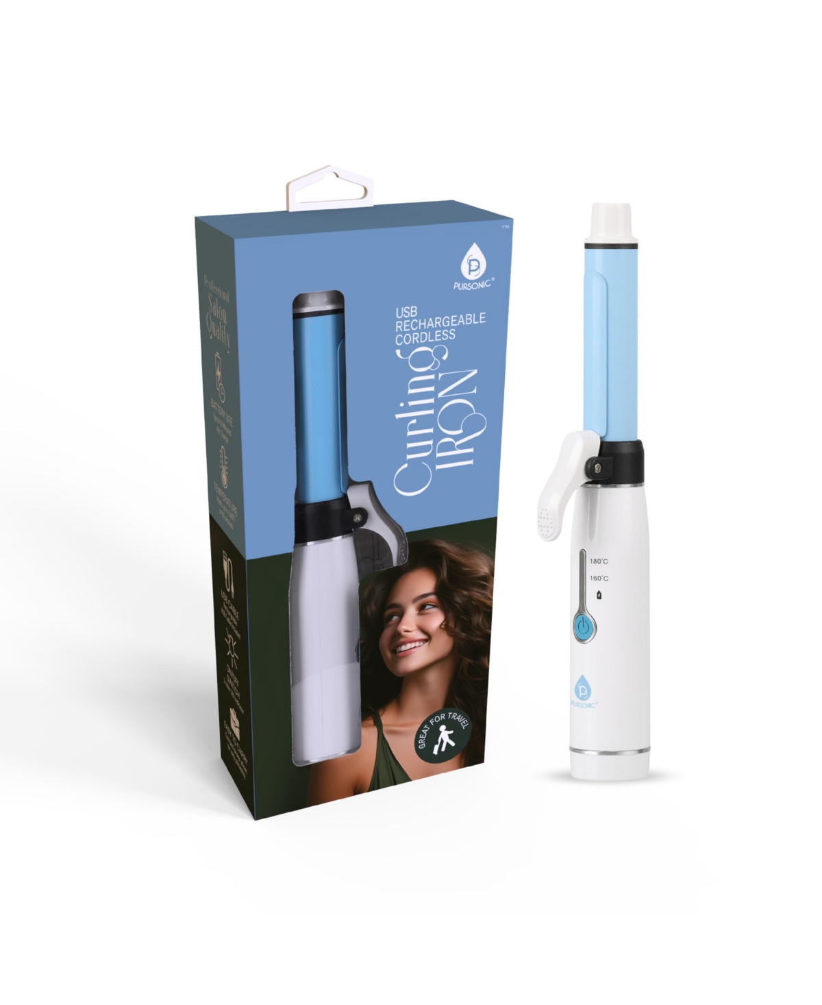 Click here for Pursonic Usb Rechargeable Cordless Curling Iron -... prices
