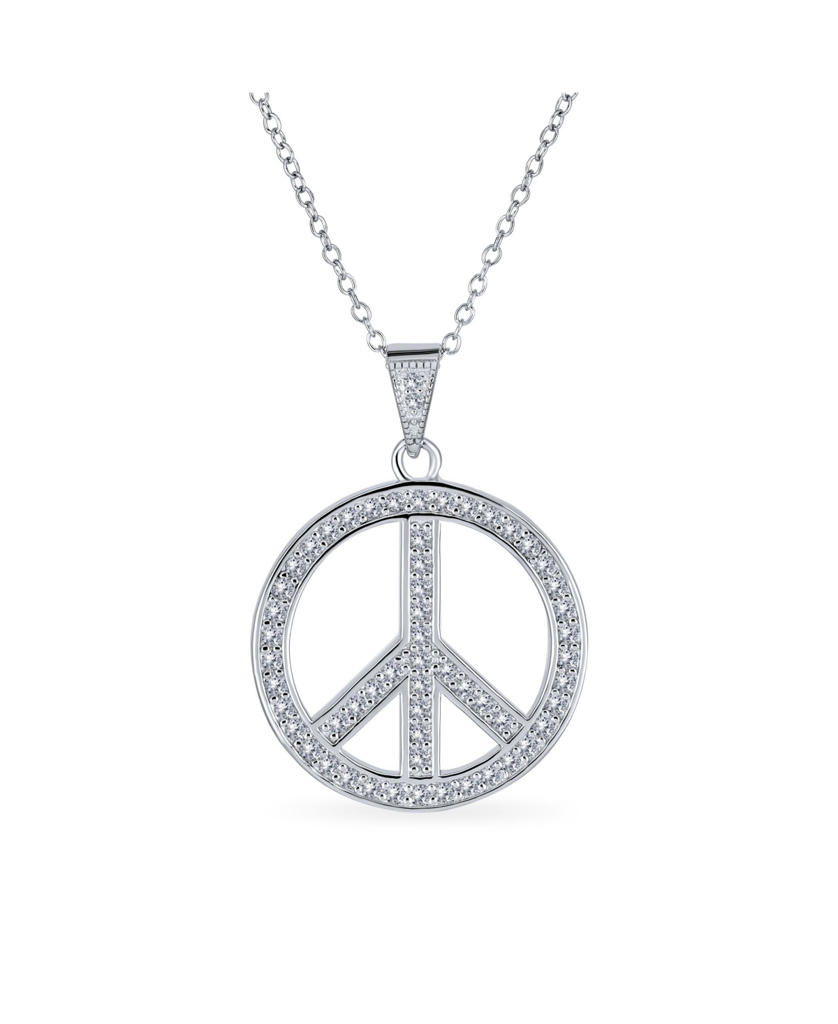 Click here for Bling Jewelry Pave Cubic Zirconia Cz Open Peace Si... prices