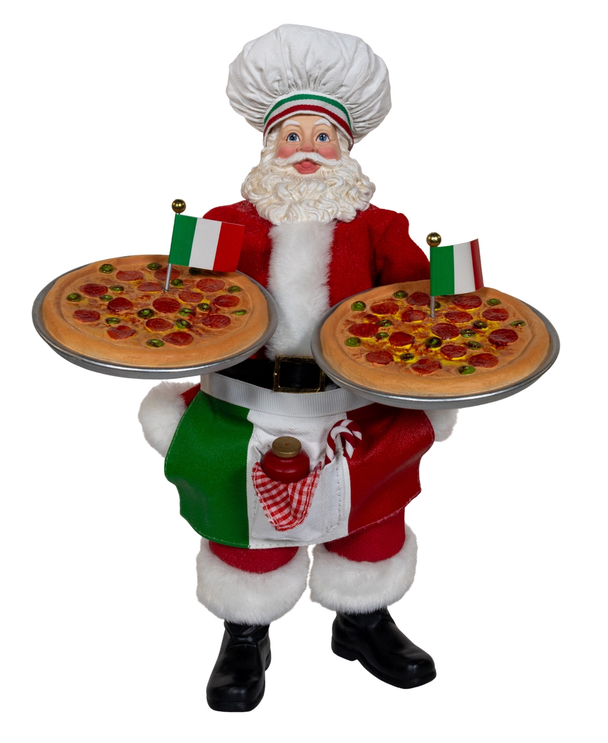 Click here for Kurt Adler 11-Inch Fabriche Chef Santa Holding Two... prices