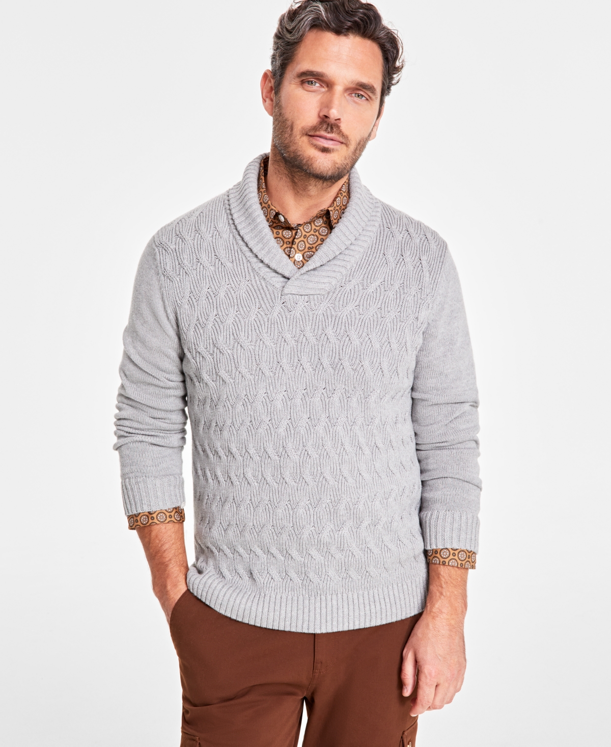Click here for Club Room Mens Chunky Shawl Collar Sweater  Create... prices