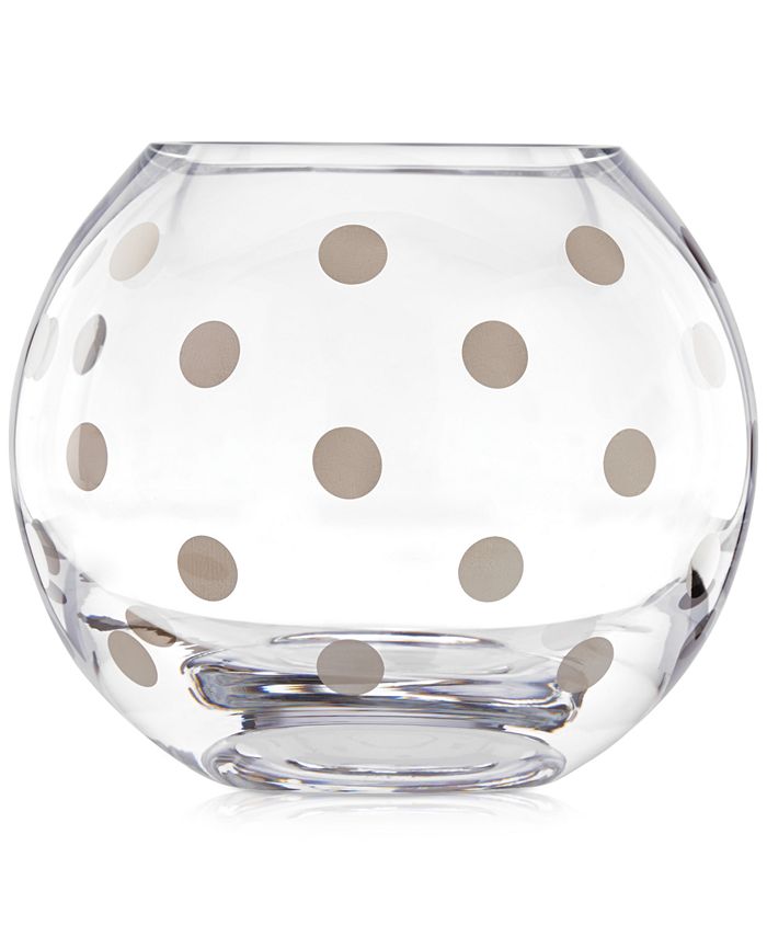 kate spade new york Pearl Place Platinum Rose Bowl Vase - Macy's