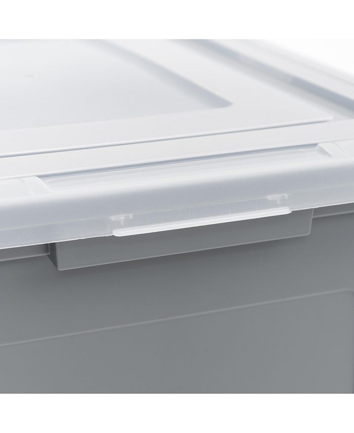 IRIS USA 3Pack Snap Tight Plastic File Organizer Box, Gray - Macy's