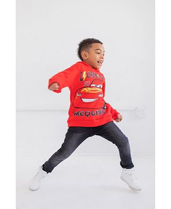Disney Toddler Boys Pixar Cars Lightning McQueen Fleece Pullover Hoodie ...