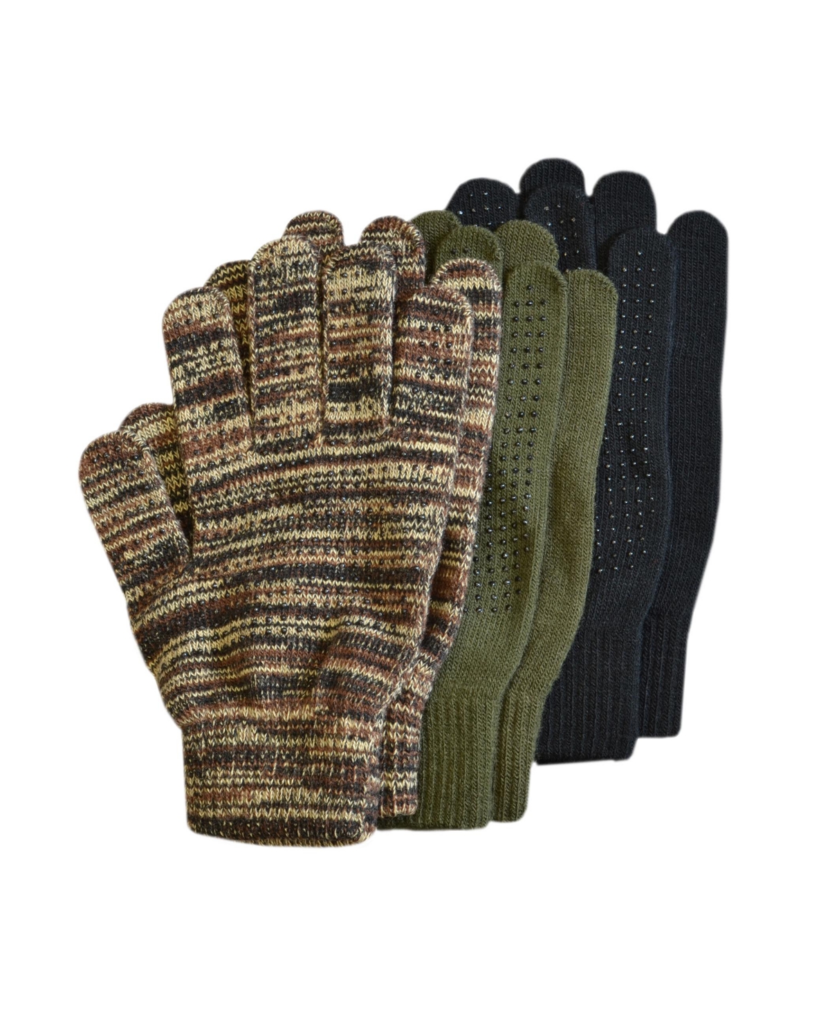 Click here for Muk Luks Mens 3-pair Pack Grip Dot Assorted Gloves... prices