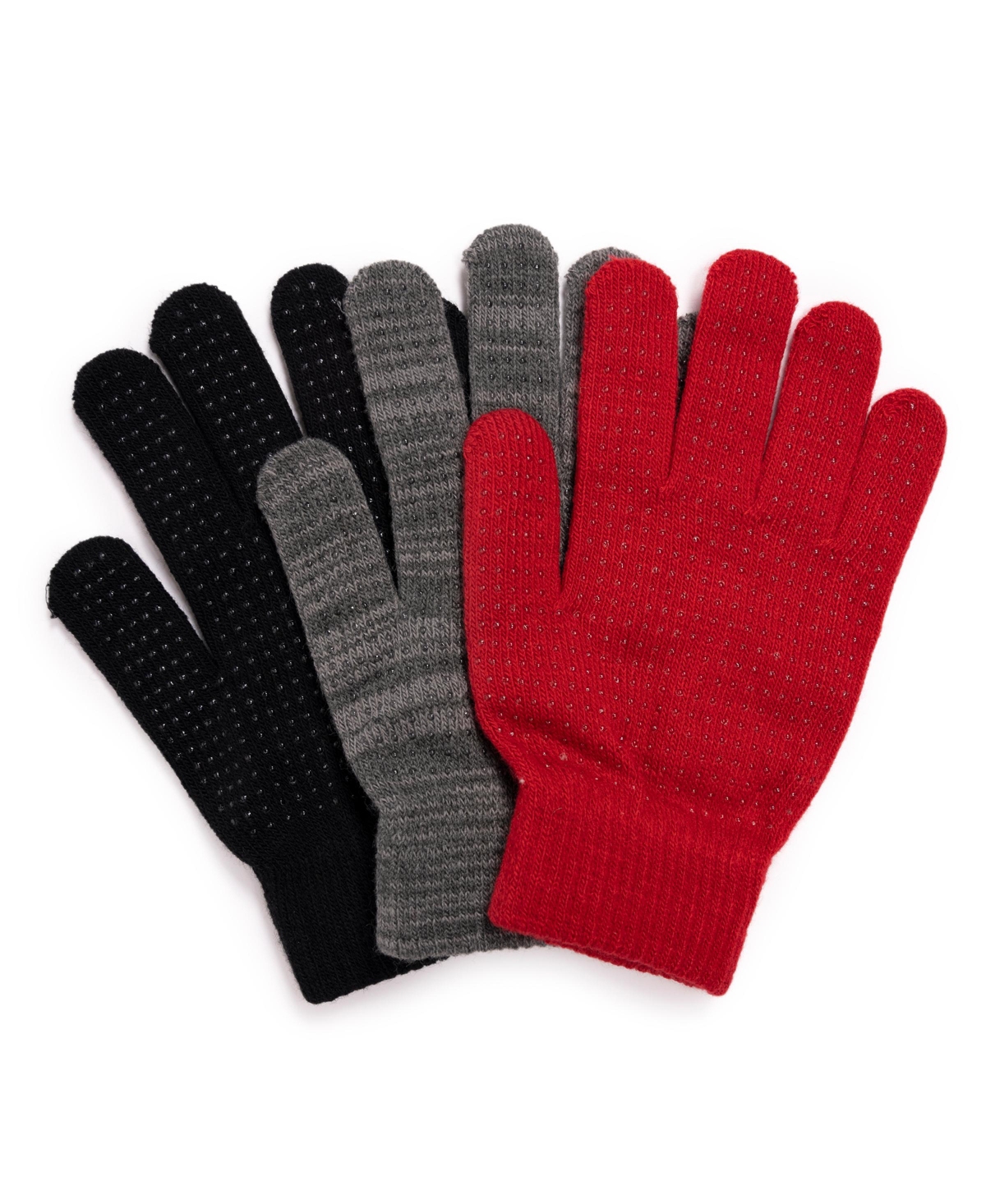 Click here for Muk Luks Womens 3 Pair Pack of Gloves  Red/Grey/Bl... prices