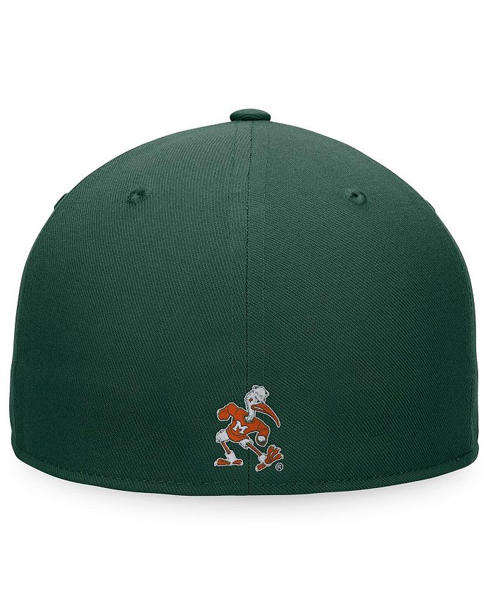 Top of the World Men's Green Miami Hurricanes Fitted Hat - Macy's