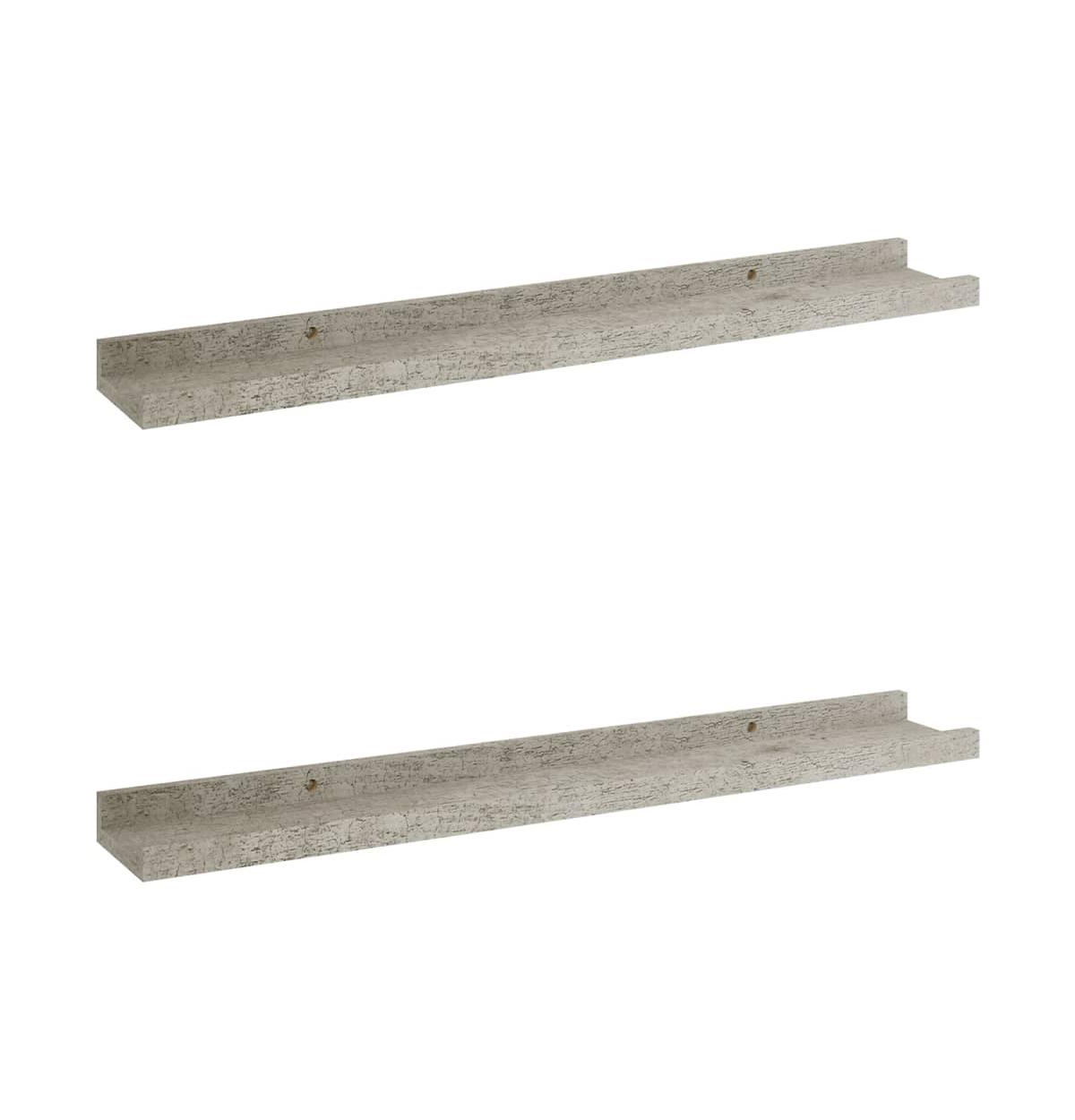 Click here for vidaXL Wall Shelves 2 pcs Concrete Gray 23.6x3.5x1... prices