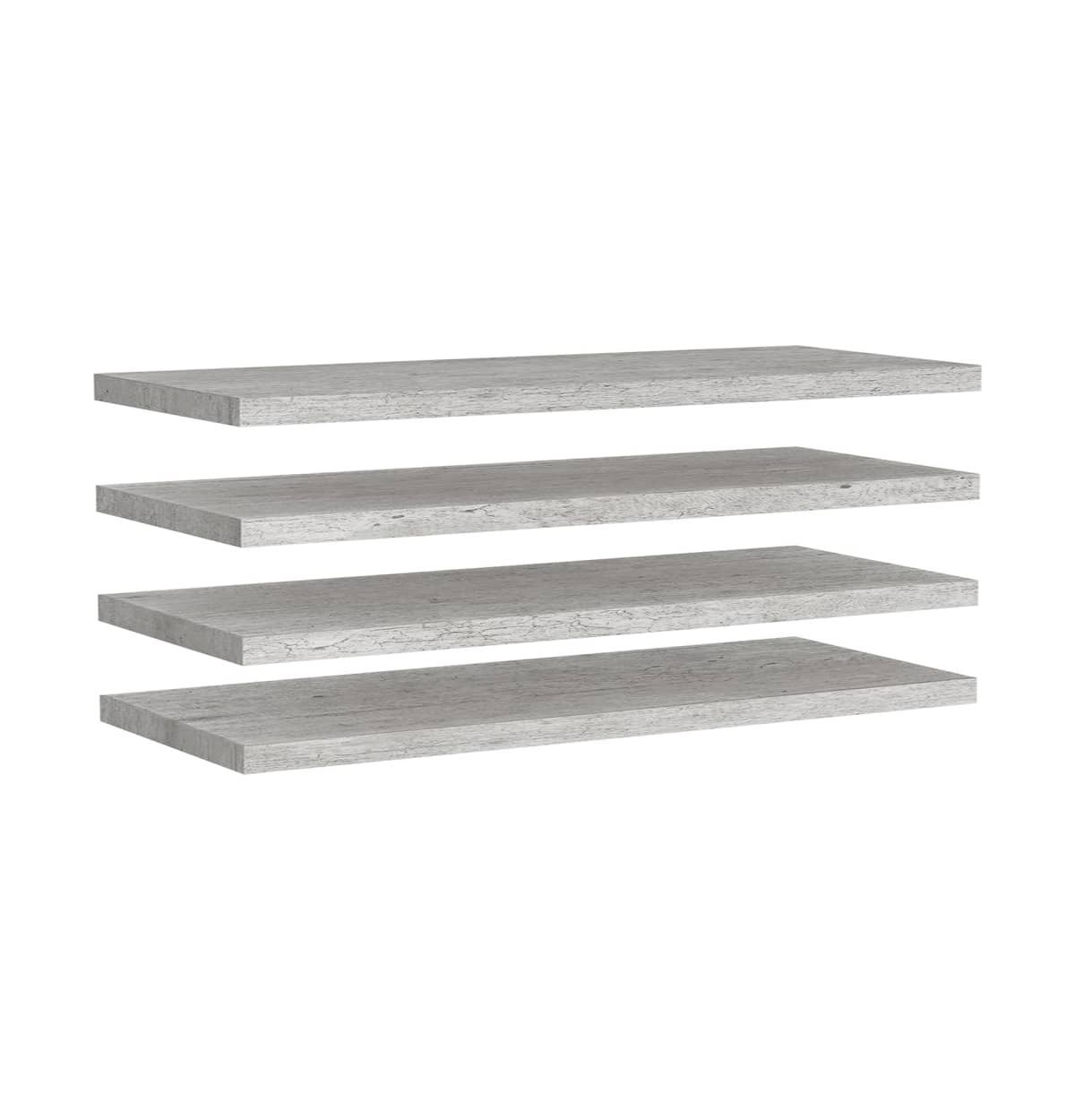 Click here for vidaXL Floating Wall Shelves 4 pcs Concrete Gray 3... prices