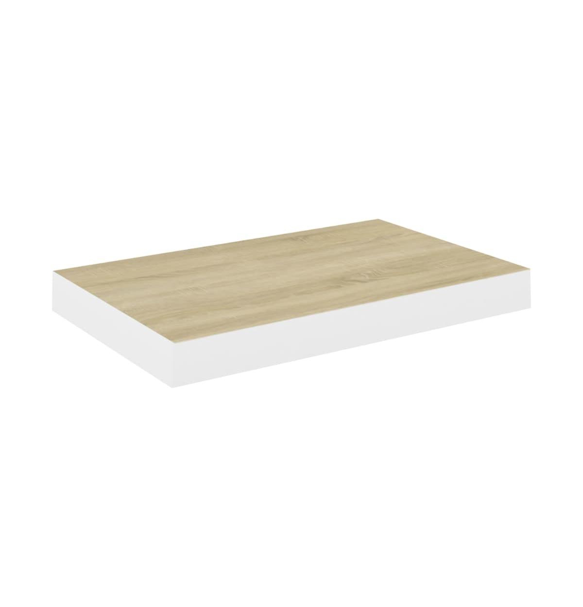 Click here for vidaXL Floating Wall Shelf Oak and White 19.7x9.1x... prices