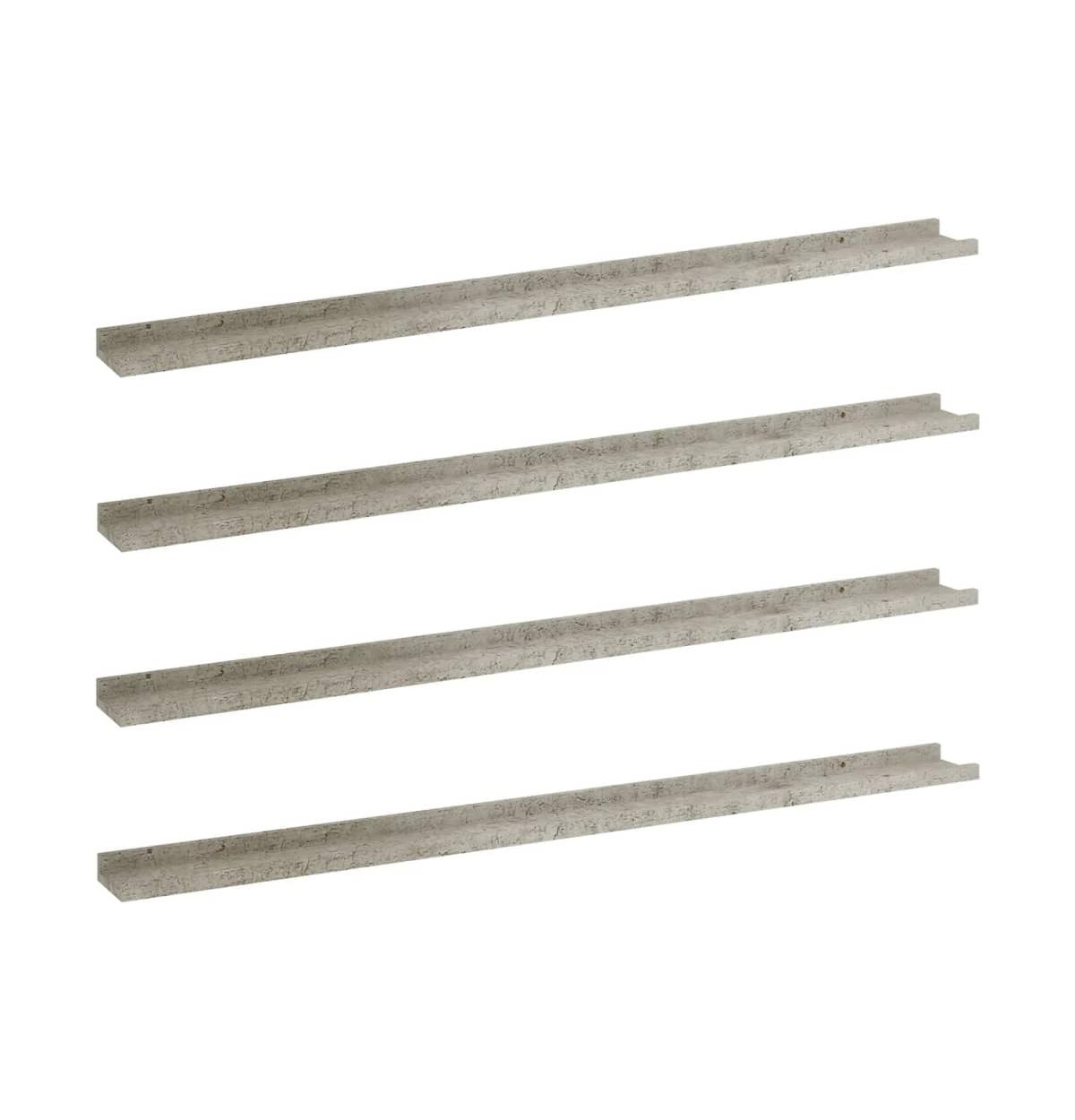 Click here for vidaXL Wall Shelves 4 pcs Concrete Gray 45.3x3.5x1... prices