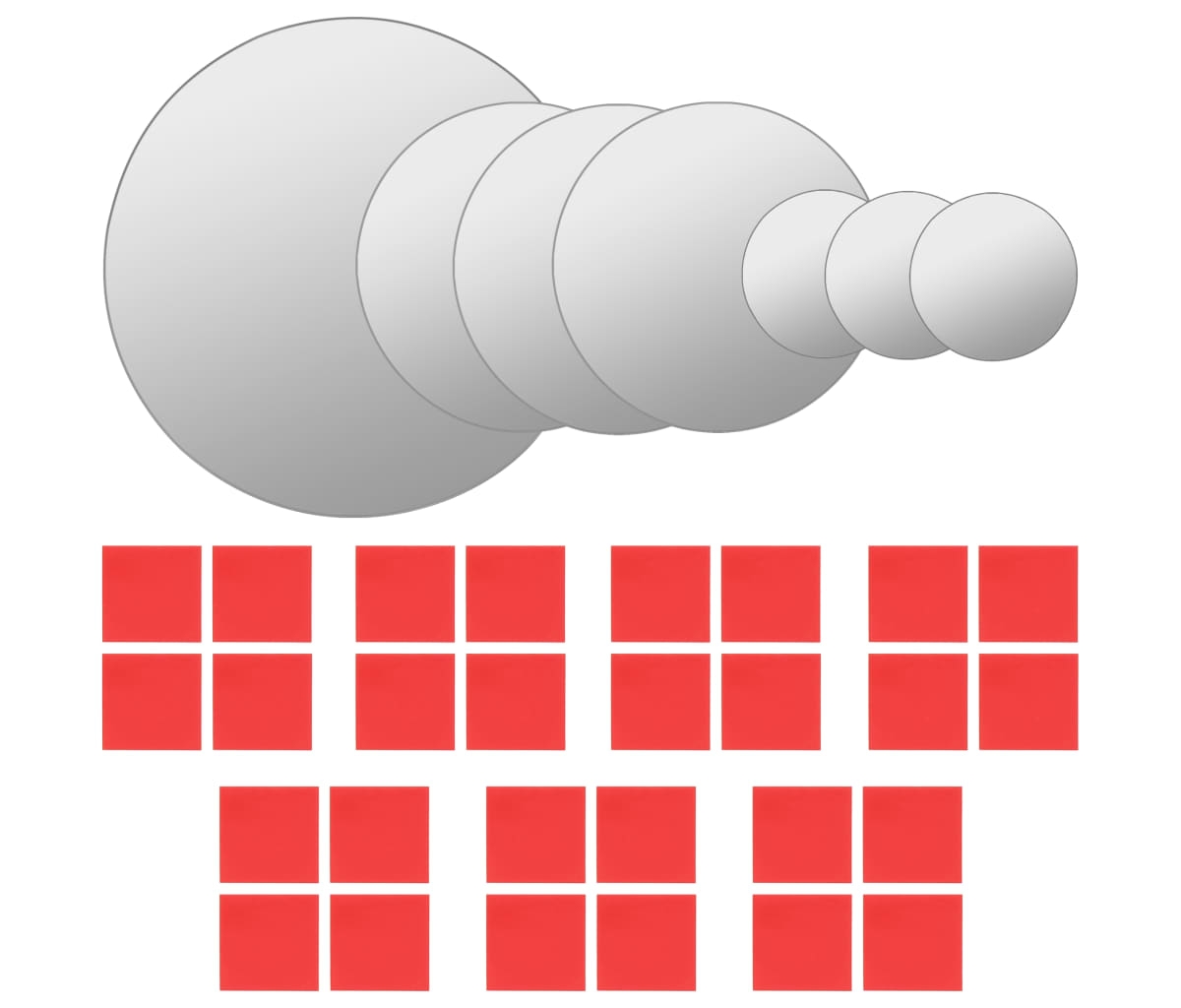 Click here for vidaXL 7 Piece Wall Mirror Set Round Glass - Silve... prices