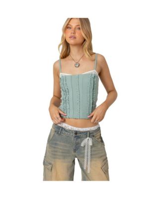 Edikted Women's Ruffled Bra Top - Macy's