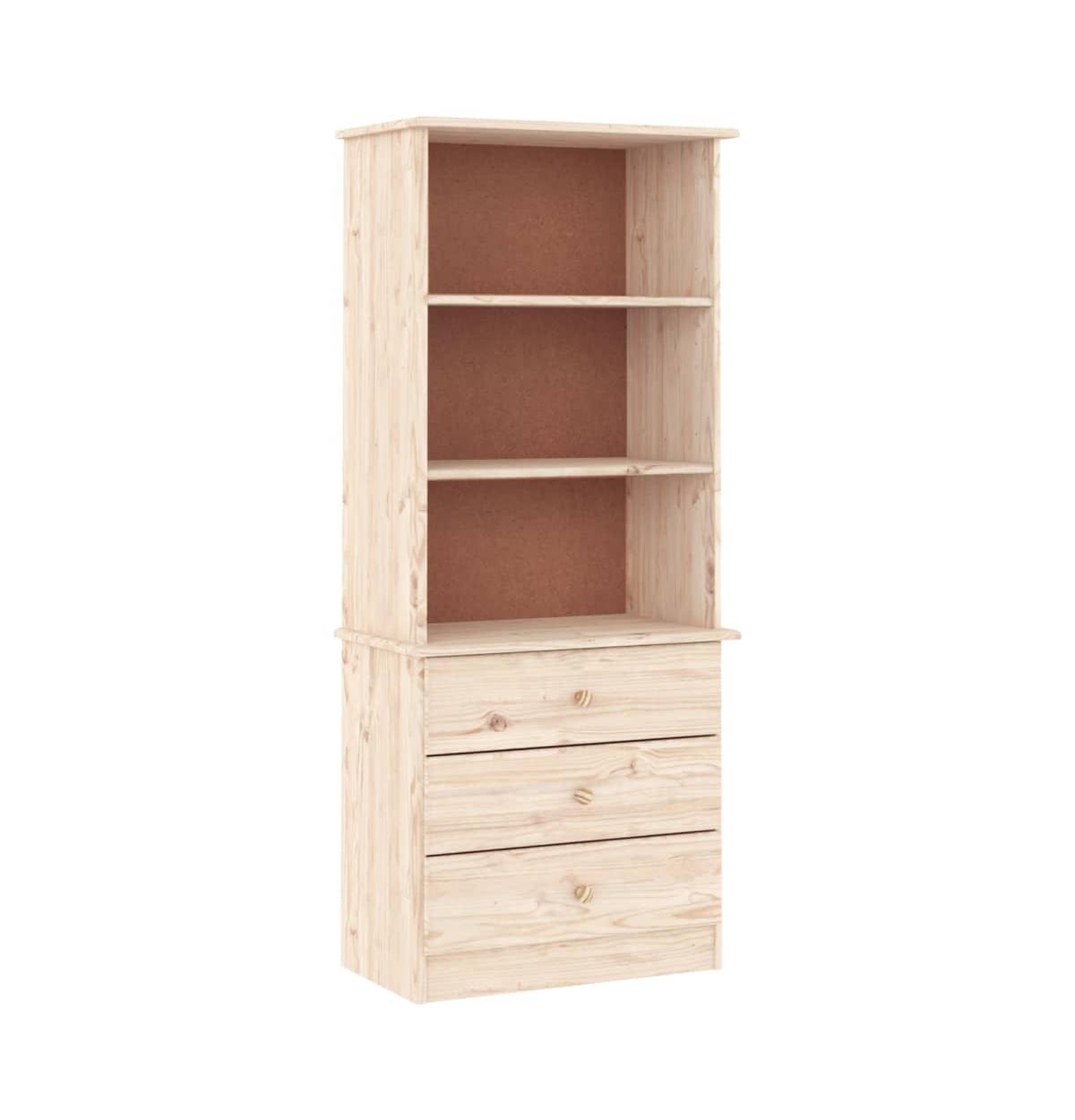 Click here for Bookcase with Drawers Alta 23.6x13.8x55.9 Solid Wo... prices