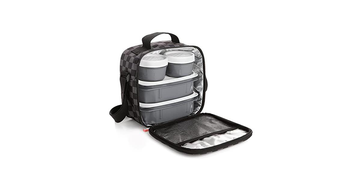 Click here for Superio Insulated Lunch Bag with Containers - Grey prices