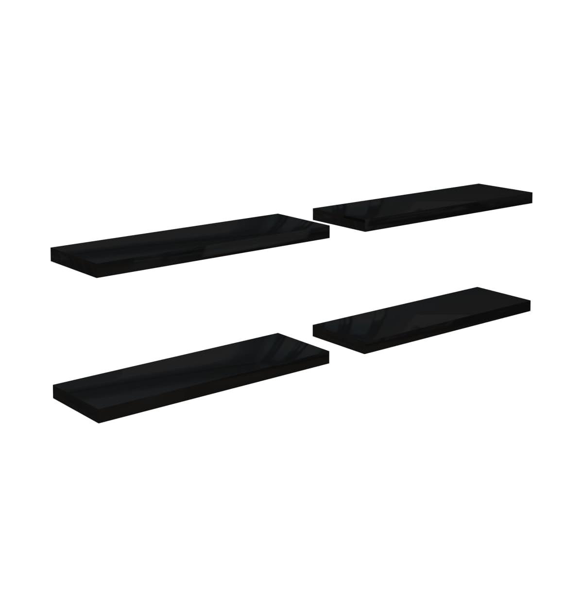 Click here for Floating Wall Shelves 4 pcs High Gloss Black 31.5x... prices