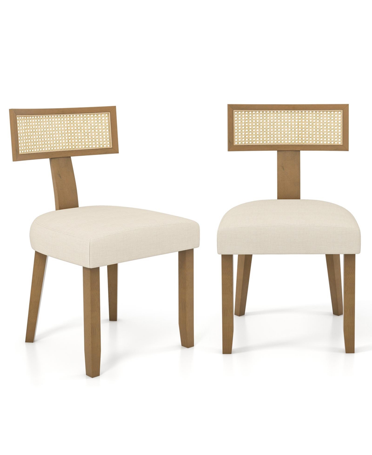 Click here for Sugift Set of 2 Linen Fabric Upholstered Accent Di... prices