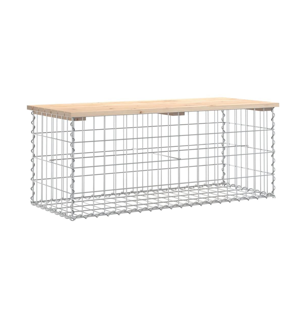 Click here for vidaXL Patio Bench Gabion Design 40.6x17.3x16.5 So... prices