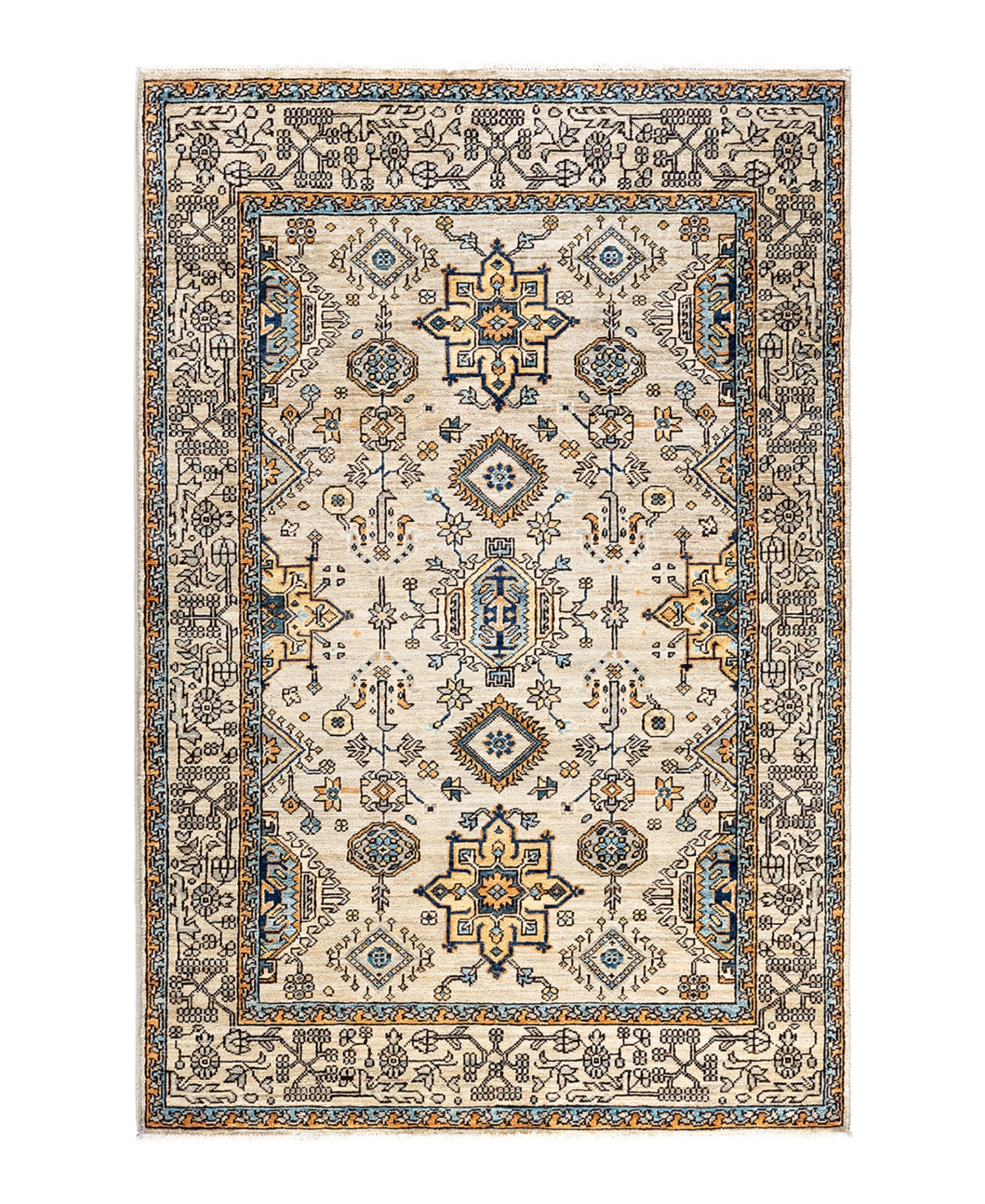 Adorn Hand Woven Rugs Serapi M1993 41x61 Area Rug - Light Gray