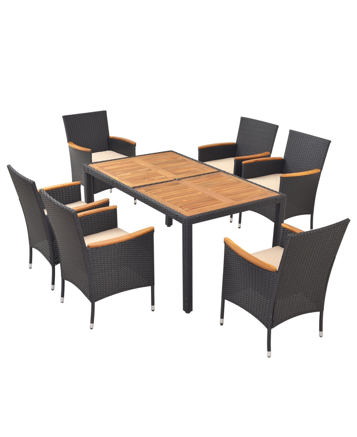 Click here for Givimo 7 Pieces Outdoor Dining Set with Umbrella H... prices