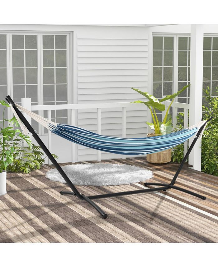 GIVIMO Portable Indoor Outdoor 2-Person Double Hammock Set with Stand ...