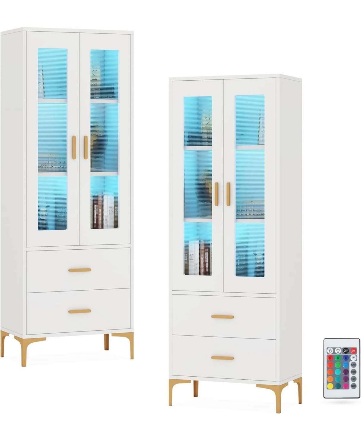 Click here for Tribesigns 5-Tier Bookshelf and Bookcase Set of 2... prices